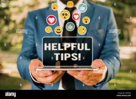 Handwriting Text Helpful Tips Conceptual Photo Advices Given To Be