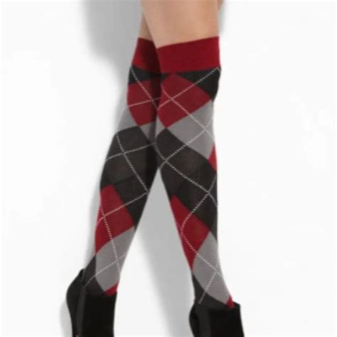 Womens Thigh High Argyle Socks Argyle Socks Thigh Highs Womens Tights