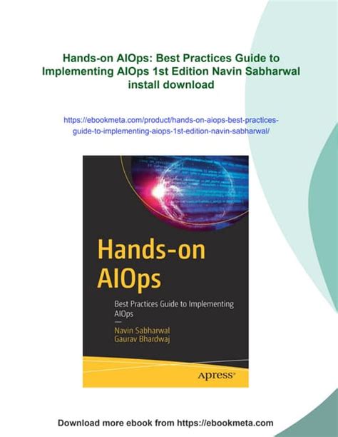 Hands On Aiops Best Practices Guide To Implementing Aiops 1st Edition