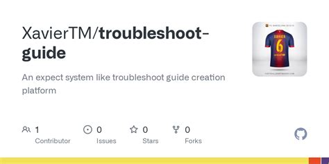 github xaviertm troubleshoot guide an expect system like troubleshoot guide creation platform