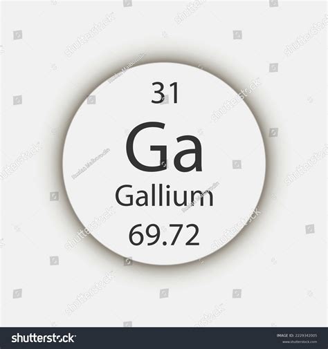 Gallium Symbol Chemical Element Periodic Table Stock Vector Royalty Free Shutterstock