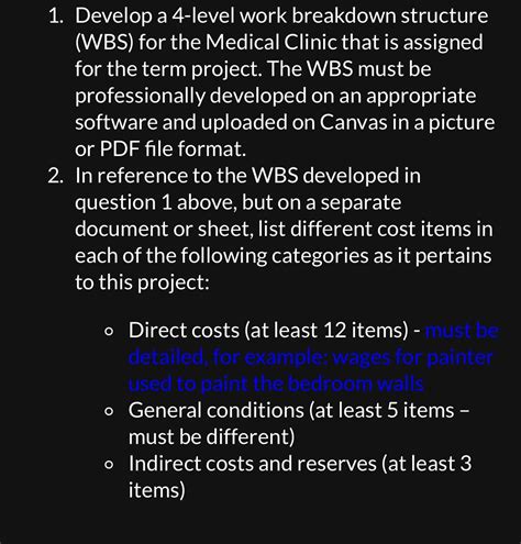 Solved Develop A 4 Level Work Breakdown Structure WBS For Chegg Com