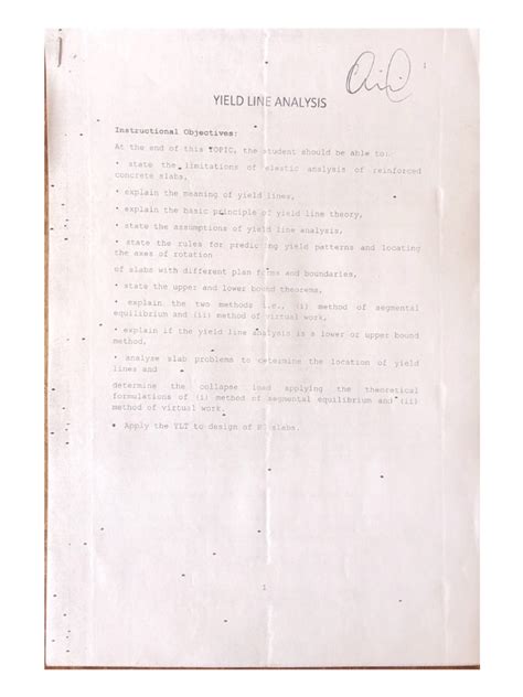 Yield Line Analysis Pdf