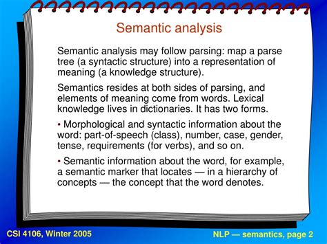 Ppt Nlp — Semantics Powerpoint Presentation Free Download Id1296062