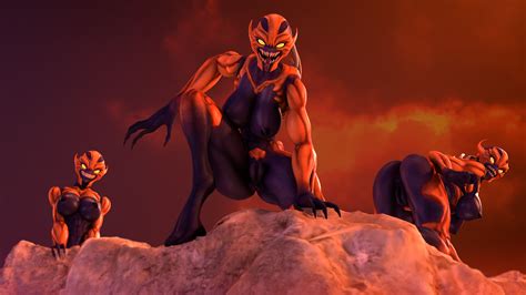 Rule 34 16 9 3d 3girls A1ph4w01v Abs Anthro Anus Bent Over Breasts Claws Crouching Demon