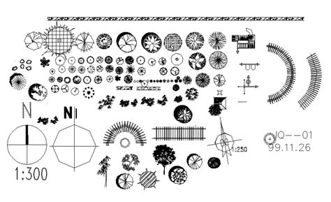 Tree Plant Garden Detail DWG File