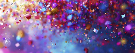 Colourful Confetti Explosion With Blur Background Colourful Confetti