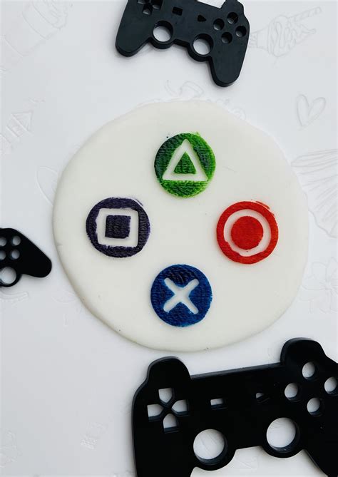 Playstation Controller Buttons Embosser Gaming Cookie Stamp