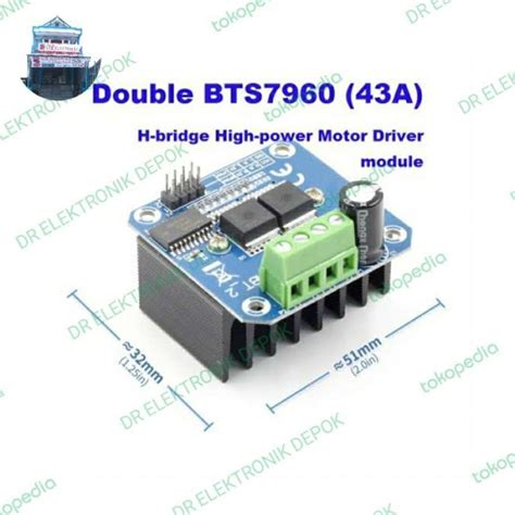 Jual H Bridge Ibt 2 High Current Motor Driver Module Arduino 43a