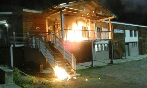 Fort Hare Students Burn Campus Equipment Building Groundup