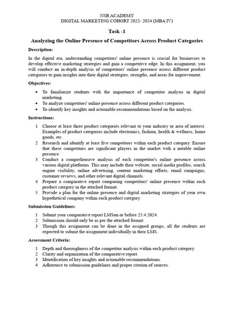 Dm Task 1 Online Presence Download Free Pdf Digital Marketing Search Engine Marketing