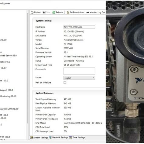 Ni Max Screen With Ni 1772c Smart Camera Download Scientific Diagram