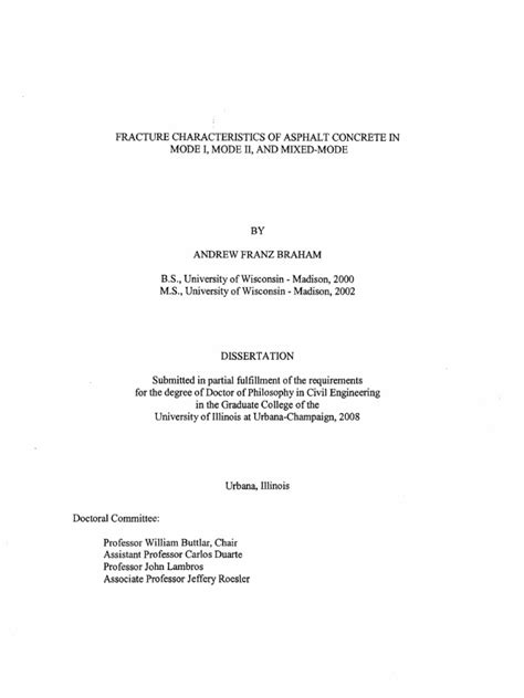 Fracture Characteristics Of Asphalt Concrete In Mode I Mode Ii And Mixed Mode Pdf Fracture