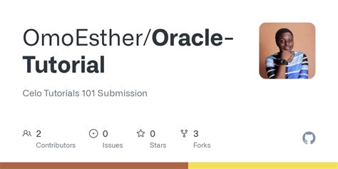 Github Omoesther Oracle Tutorial Celo Tutorials Submission