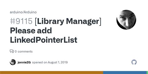 Library Manager Please Add LinkedPointerList Issue Arduino Arduino GitHub