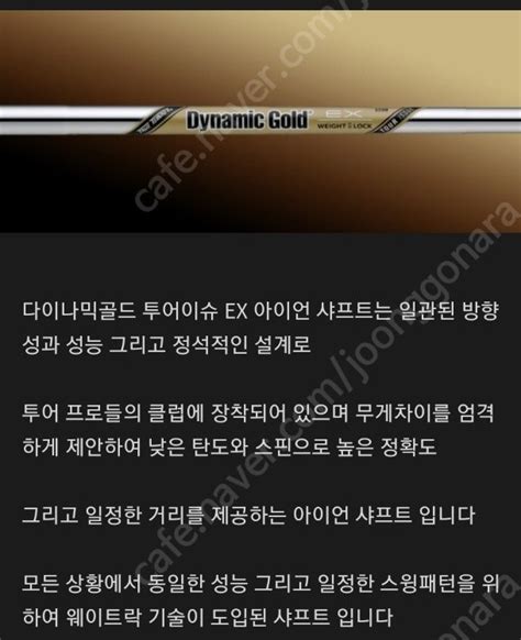 다이나믹골드 투어이슈 Ex S200 아이언샤프트 4~p 볼용품기타 중고나라