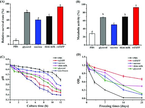 Cryoprotective Effect Of Rsfafp On S Thermophilus A The Survival Rate