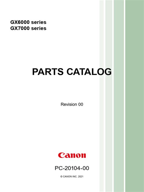 Gx6000 Series Gx7000 Series Parts Catalog 01 Pdf