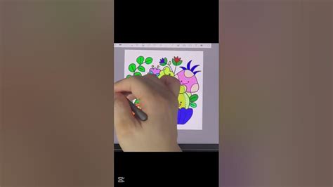 같이 색칠해요 스케치북 컬러링 식물과 캐릭터 그림 그리기 디지털 드로잉 Youtube