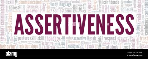 Assertiveness Word Cloud Conceptual Design Isolated On White Background Stock Vector Image And Art