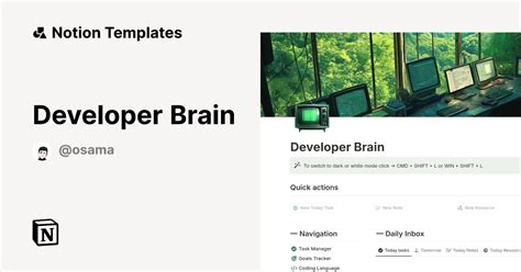 Developer Brain Template Notion Marketplace Developer Brain Template Notion Marketplace