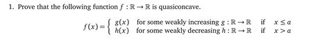 solved 1 prove that the following function f r→r is