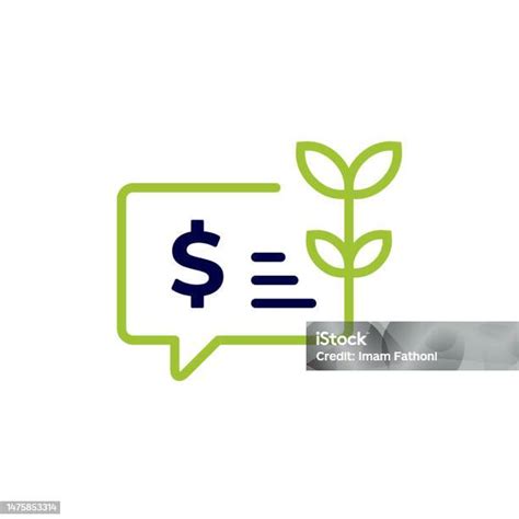 수익성 있는 투자 조언의 아이콘 벡터 개념은 댓글과 성장하는 식물 기호에 달러로 설명되어 있습니다 소셜 미디어 웹 사이트 웹 포스터 모바일 앱에 사용할 수 있습니다 0명에
