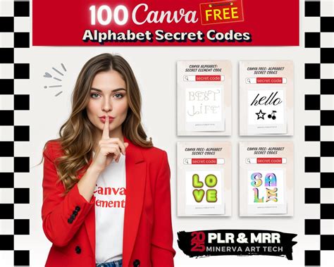 Canva FREE Alphabet 100 Secret Codes Canva Letters Elements Guide Canva Alphabet Secret