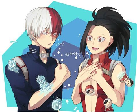 Todoroki Shouto And Yaoyorozu Momo Heroes Amour Anime Art Héros