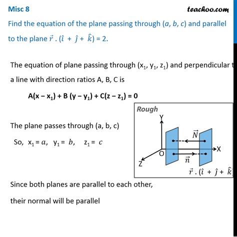 Question 5 Find Equation Of Plane Passing Through A B C And Para