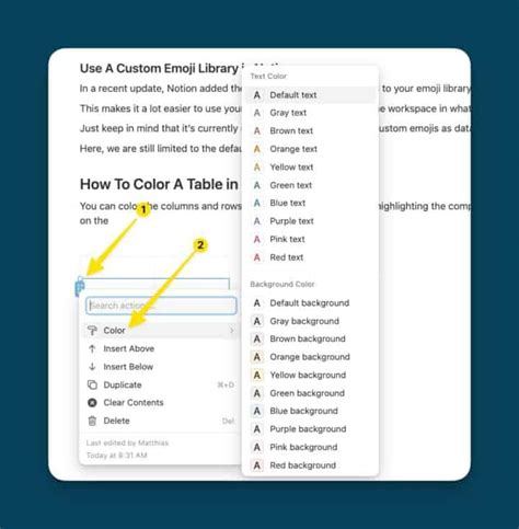 Notion Colors Hexcodes And Custom Color Tricks