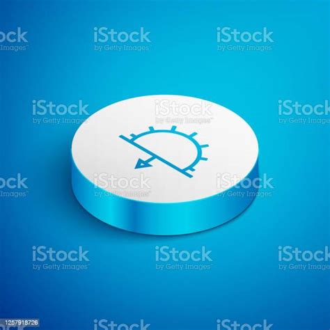 파란색 배경에 격리 된 등색 선 일몰 아이콘 흰색 원 버튼 벡터 일러스트레이션 0명에 대한 스톡 벡터 아트 및 기타 이미지 0명 3차원 형태 개념 Istock