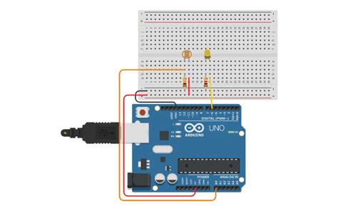 Circuit Design Photoresistor Tinkercad