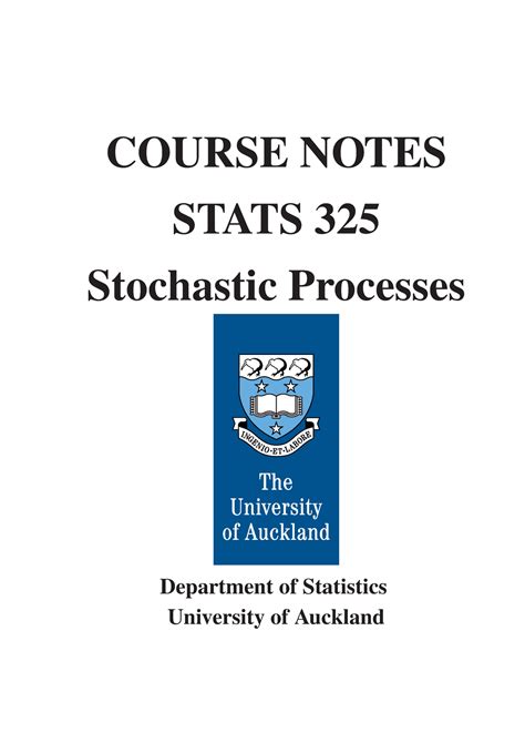 325book Lecture Notes 1 3 Course Notes Stats 325 Stochastic Processes Department Of