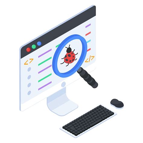 Premium Vector Process Of Debugging Software