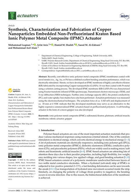 Pdf Synthesis Characterization And Fabrication Of Copper Nanoparticles Embedded Non