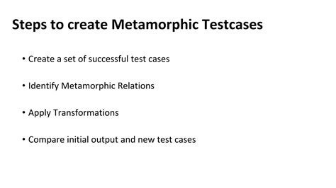 Metamorphic Testing For Machine Learning Models With Search Relevancy Example Ppt