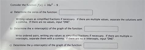 solved consider the function f x 16x2 9 a ﻿determine the