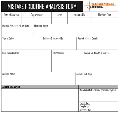 Mistake Proofing System Implementation