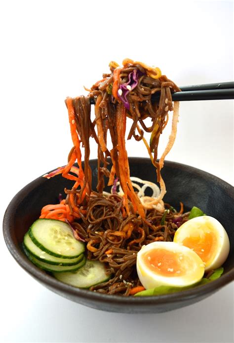 Cold Korean Noodle Salad With A Spicy Gochujang Dressing