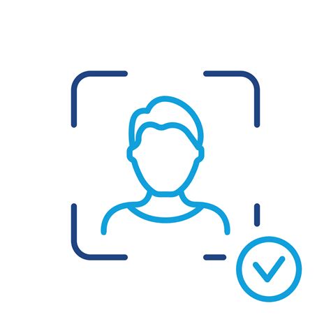 Scan Face Id Line Icon Facial Recognition Linear Pictogram Biometric