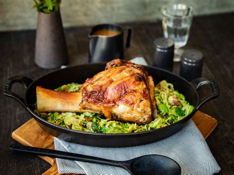 Roasted Veal Knuckle With Shaved Brussels Sprouts Recipe Kitchen Stories