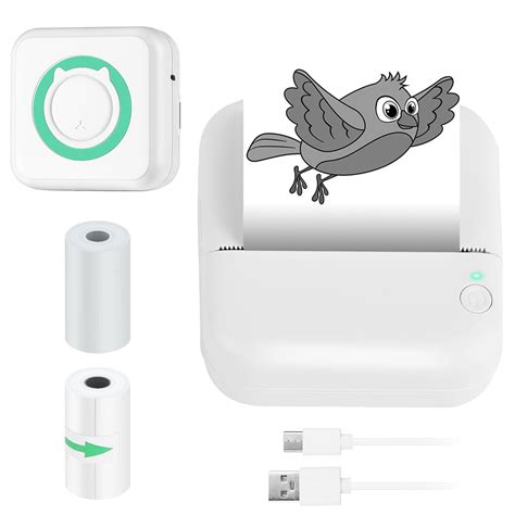 Pocket Thermal Printer Teqhome Rechargeable Wireless Mini Sticker