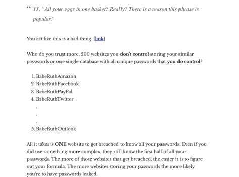 Rebuttal On The Worlds “best” Password Advice Password Bits