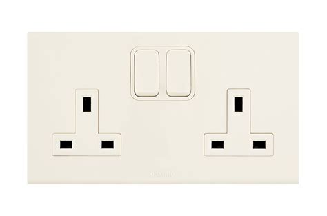 13a Switch Socket 2 Gang ناس الكهربائية