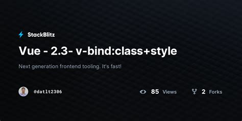 Vue 23 V Bindclassstyle Stackblitz