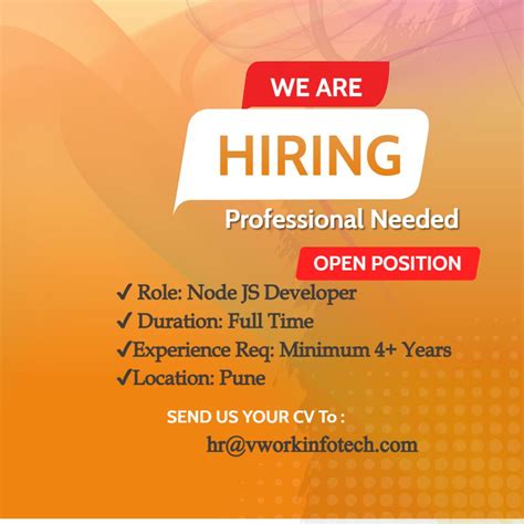 Hiring Nodejsdeveloper Nodejs Punejobs Fulltime Fulltimejobs