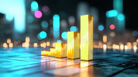 Glowing Financial Data Visualization Concept Stock Illustration Illustration Of Statistics