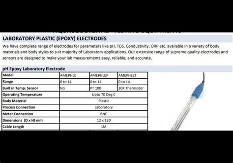 Ph Epoxy Laboratory Electrode At Rs 1360 Ph Meter Electrode In Jaipur Id 2853126545833