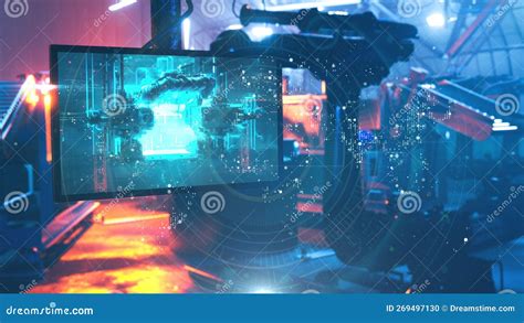 Factory Industrial Engineer Panel For Automation Of Robot Arms Machine In Intelligent Factory